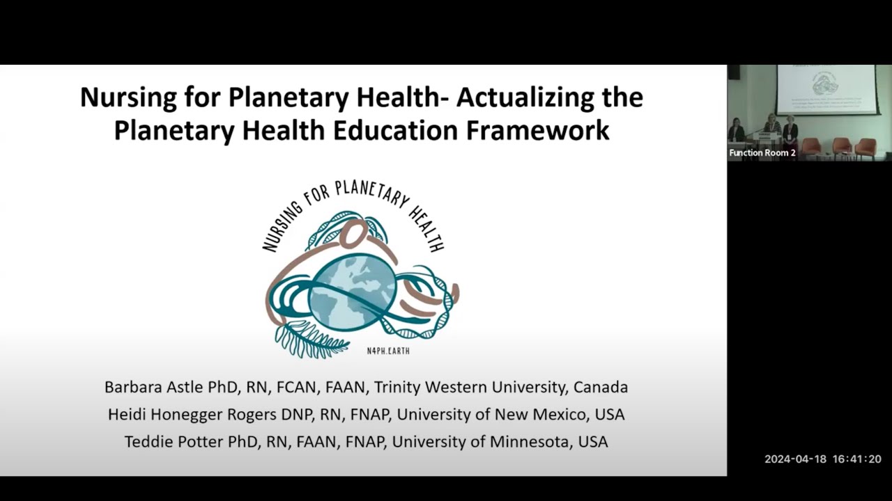 Nursing for Planetary Health - Actualizing the Planetary Health ...