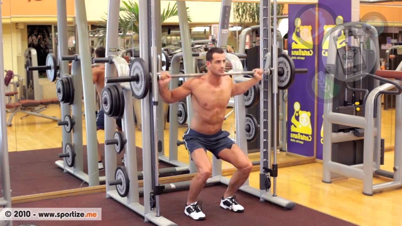 Squat on Multipower - Sentadilla en Multipower - YouTube