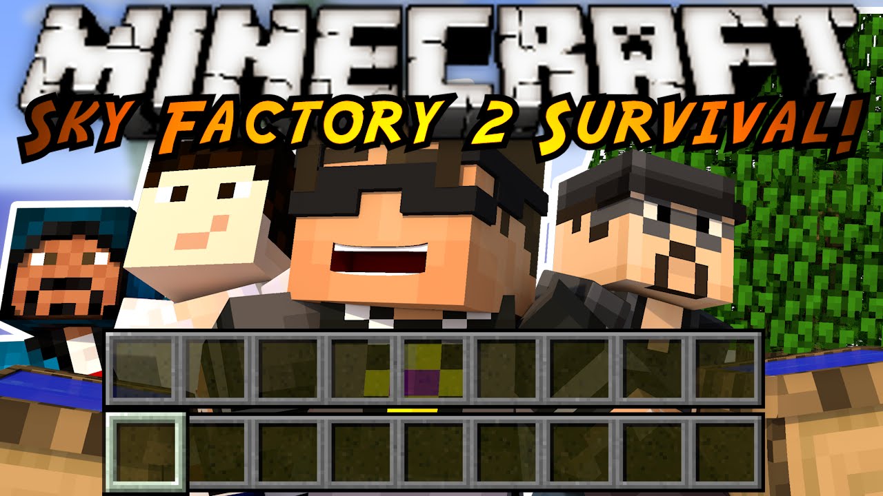 Minecraft Modded Sky Factory 2 : FOUR MEN HANDLING WOOD! - YouTube