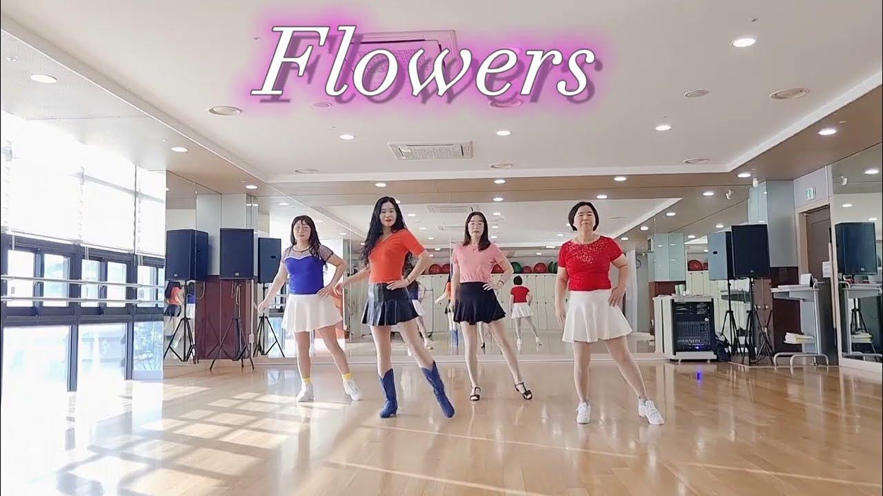 Flowers(Beginner)초급 - Line dance (Demo & Count)진킴라인댄스 - YouTube