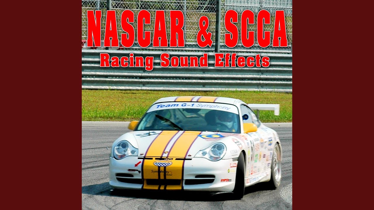 NASCAR Race Car Passing by Medium-Fast from Left to Right with Car ...