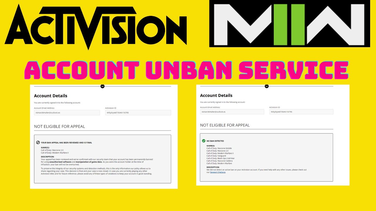 mw3 bo6 warzone2 account unban service battlenet steam remove permanent ...