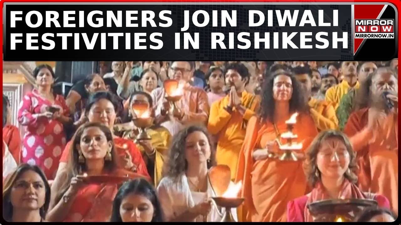Foreigners Celebrate Diwali In Rishikesh; Tourists Light Lamps ...