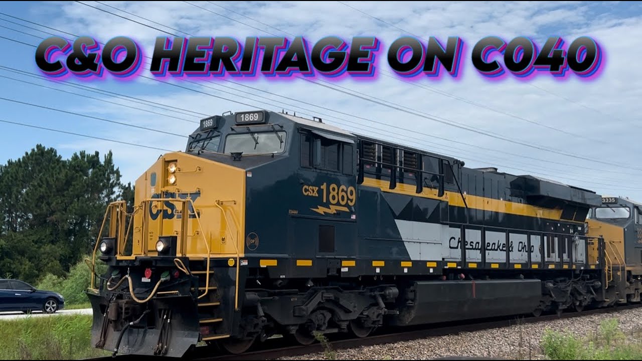 CSX 1869 C&O Heritage Unit on The OUC coal train C040 - YouTube