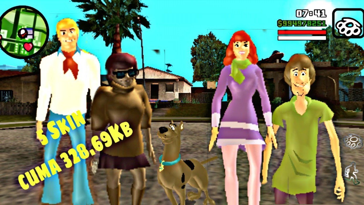 MOD Skin Scooby doo GTA sa - YouTube