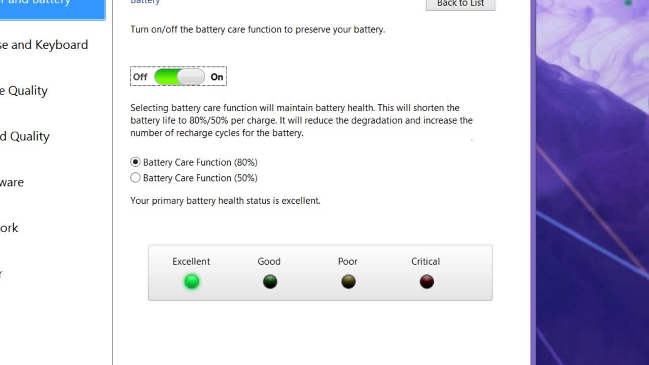 VAIO Control Center Part 1 : Power and Battery - YouTube