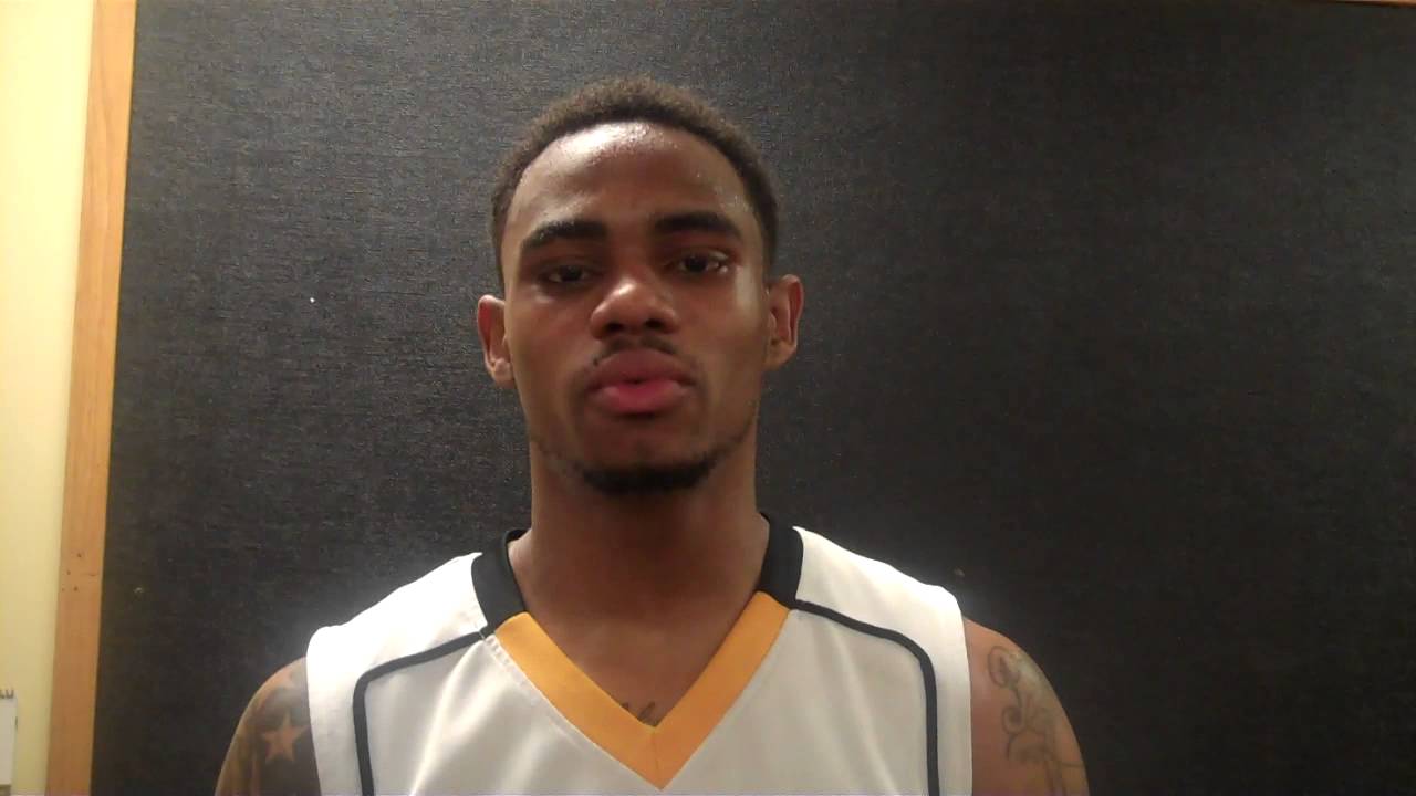 Ohio Dominican Men's Basketball Player Ledarius Stennis after 57-55 Win ...