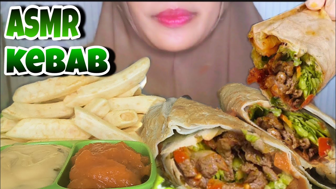 ASMR TURKISH KEBAB CHICKEN & BEEF || SPICY KEBAB 🔥 MUKBANG INDONESIA ...