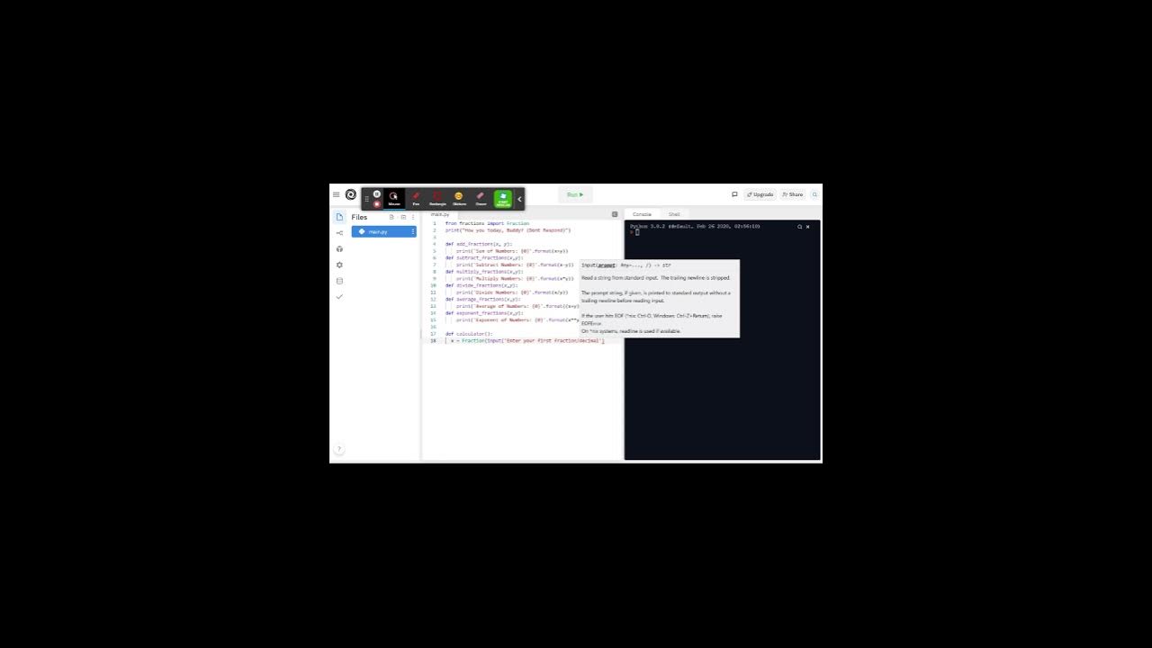 How to create a calculator - Repl.it Python Lesson 1 - YouTube