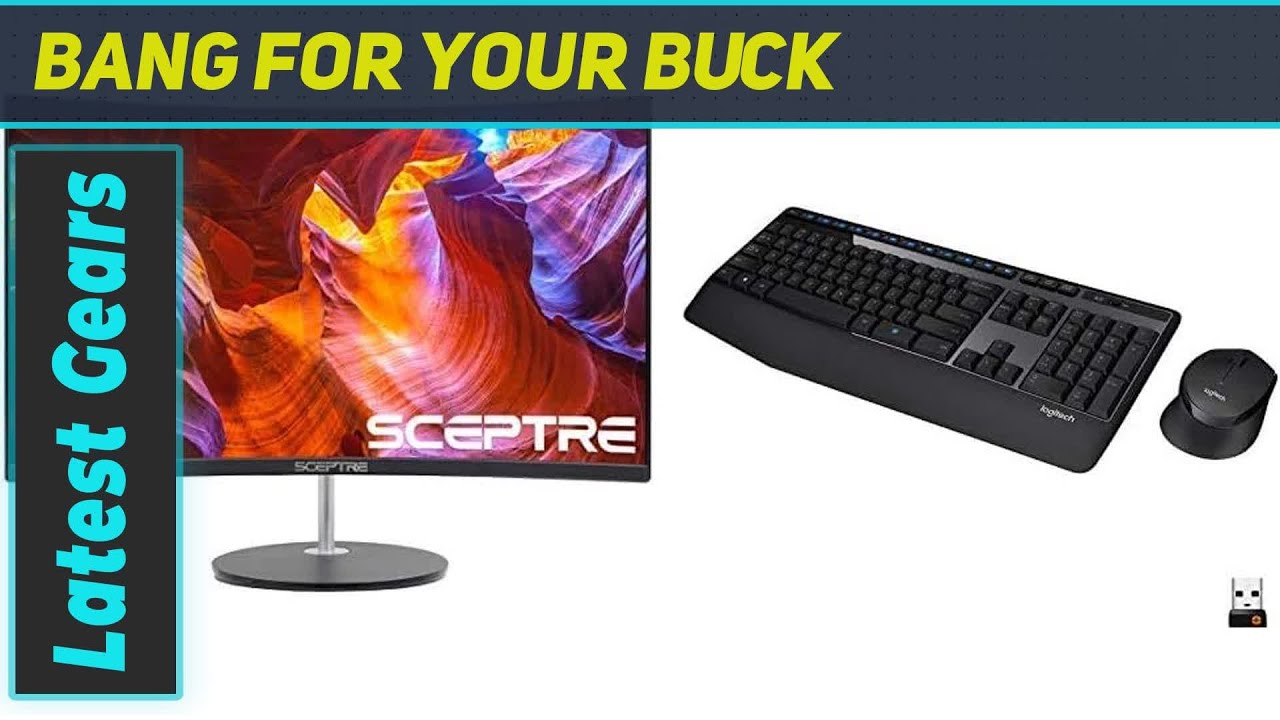 Sceptre 24" Curved Gaming Monitor & Logitech MK345 Wireless Combo ...