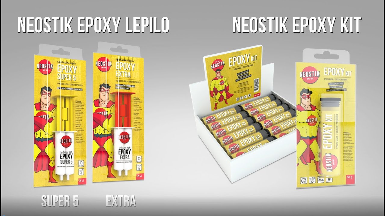 Neostik EPOXY epoksidna lepila in kit - YouTube