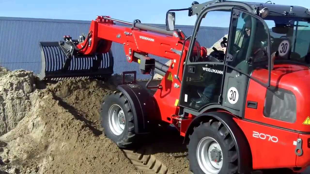 Weidemann Aanbouwdelen & toepassingen mini shovels & verreikers - YouTube