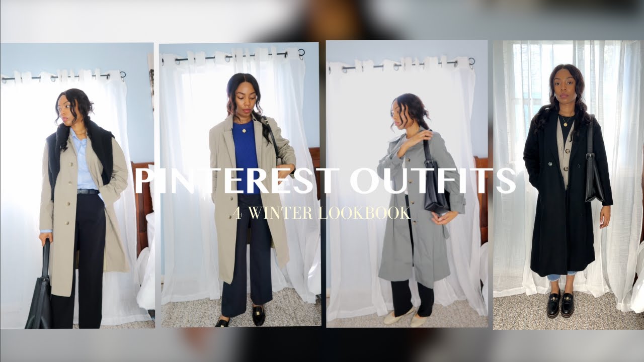 RECREATING 4 PINTEREST WINTER OUTFITS | MINIMAL LOOKBOOK 2024| SARAH ...