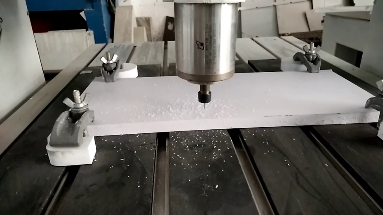 cnc router แกะสลักไม้ - YouTube