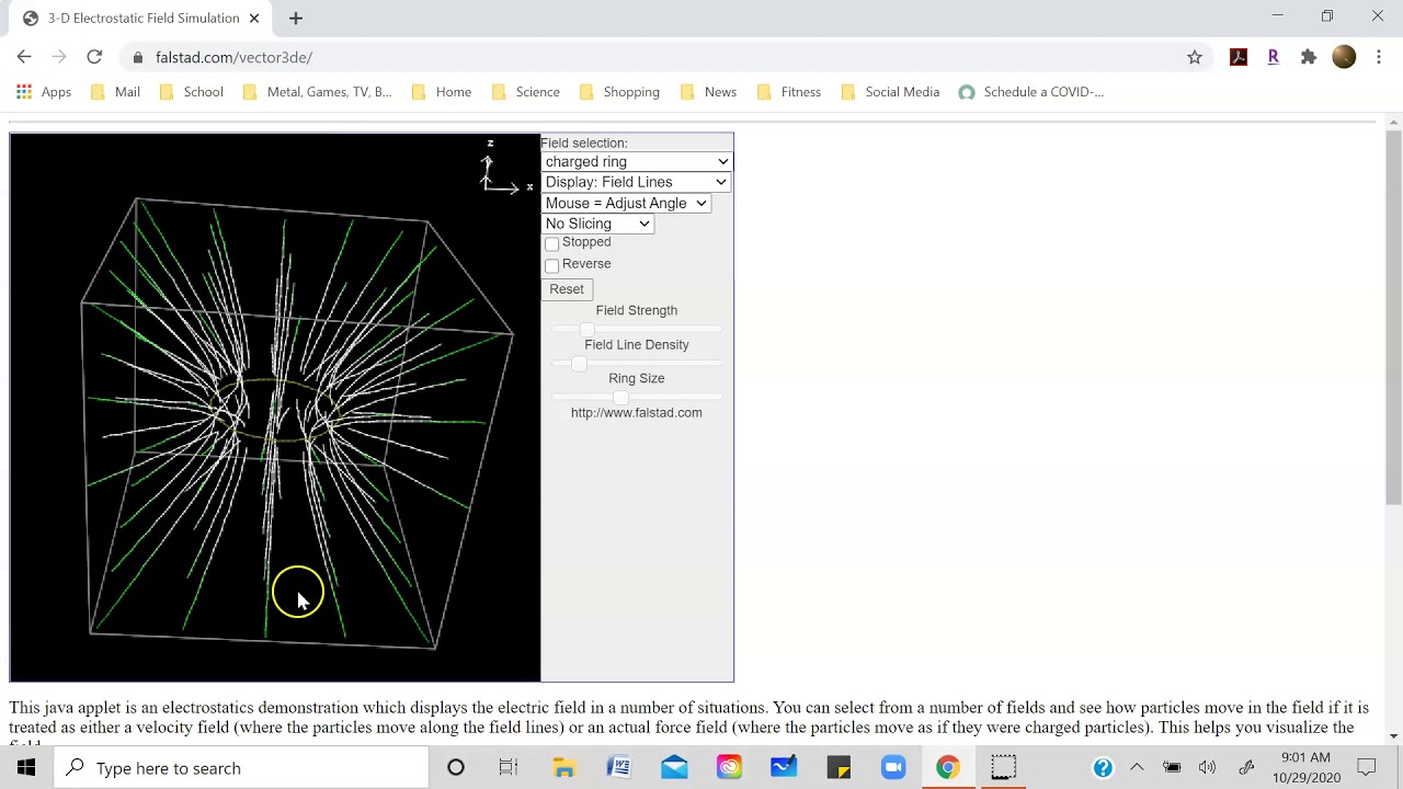 Electric Fields Applet Screencast - The Charged Ring - YouTube