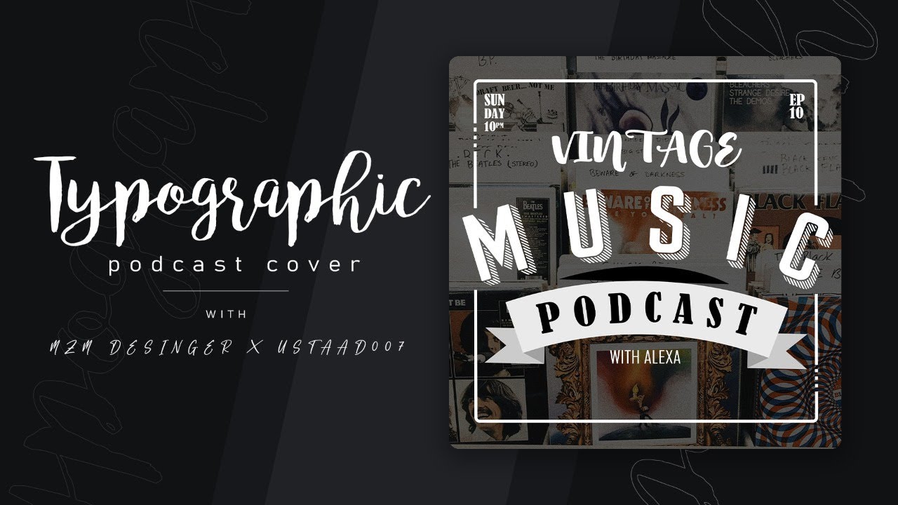 How to create Typographic Podcast cover |Adobe Photoshop| - YouTube