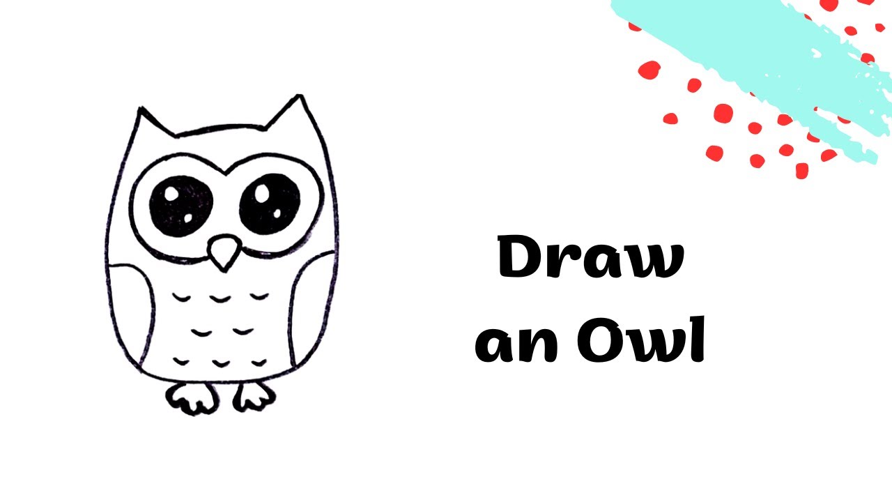 Draw an Owl | Easy Drawings | Dessiner un Hibou | Dessin Facile - YouTube
