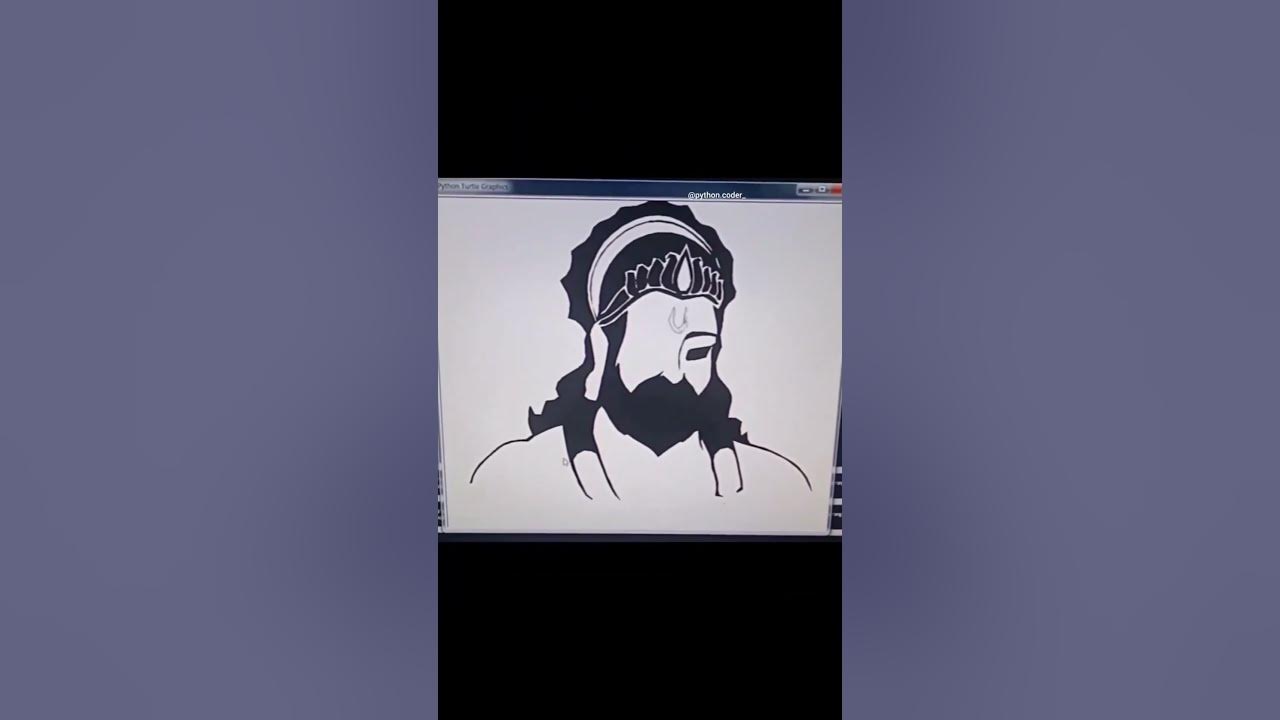 Design Hanuman Ji Using Python Code Youtube