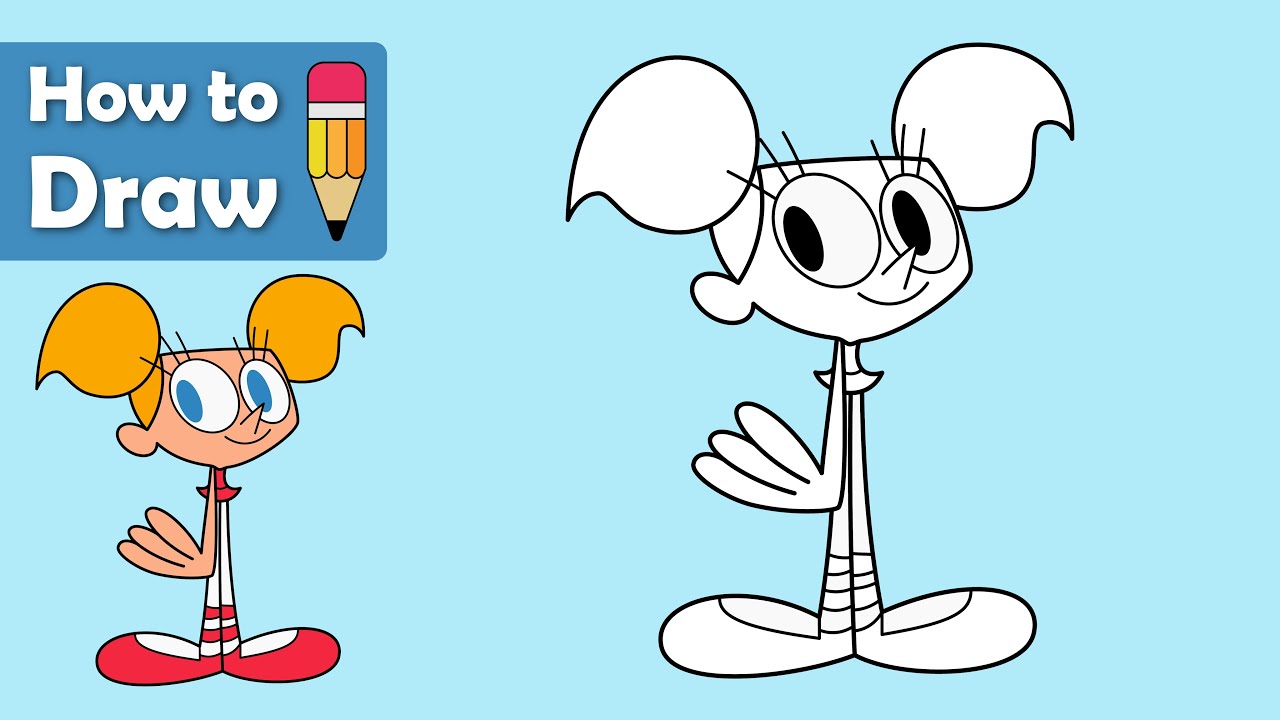 How to draw Deedee Sora Lui Dexter From Dexter’s Laboratory (step by ...