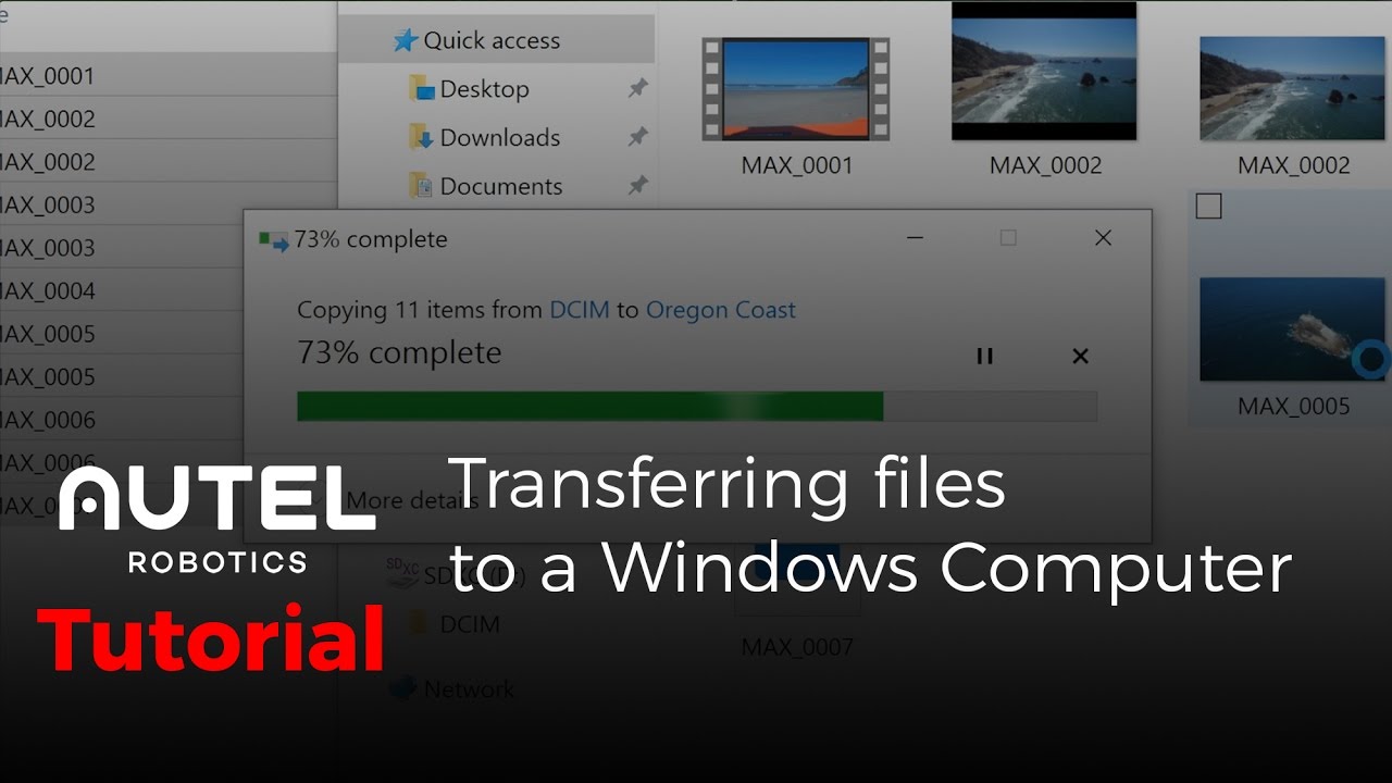 Autel Robotics Tutorial: Transferring Files to a Windows Computer - YouTube