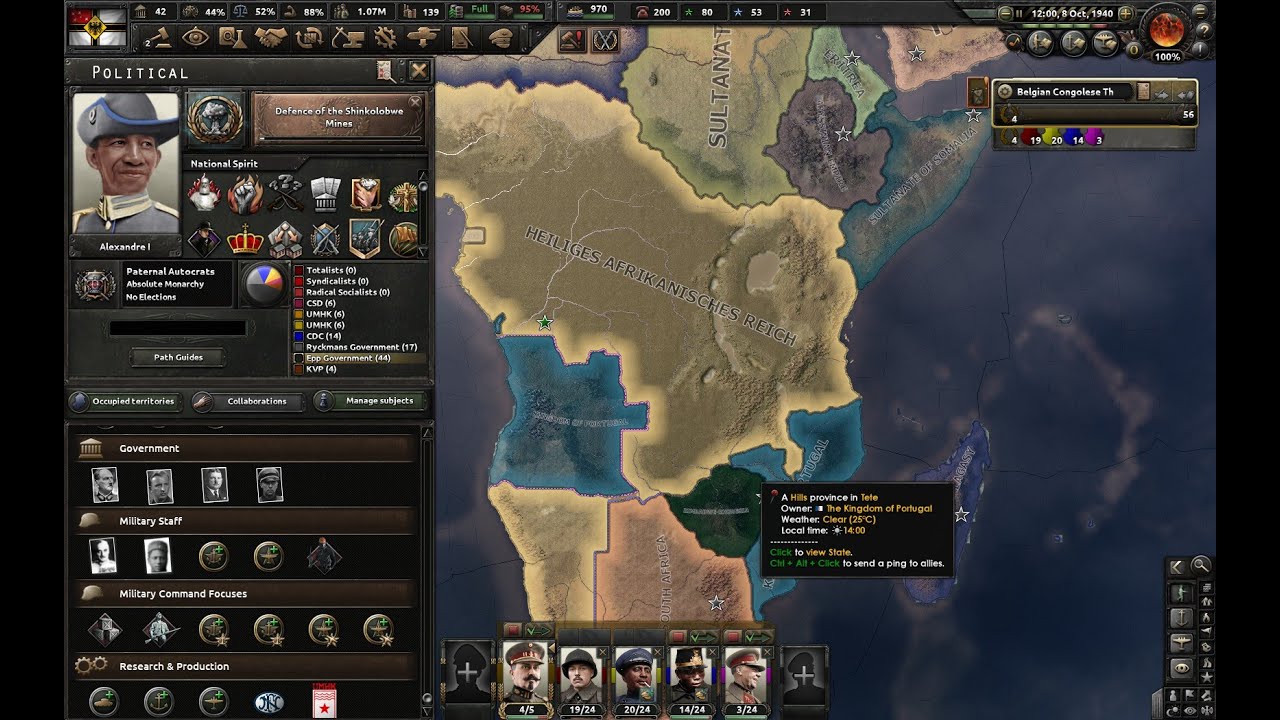 Hoi4 a2z Congo in kaiser redux, creating the holy African Empire! - YouTube