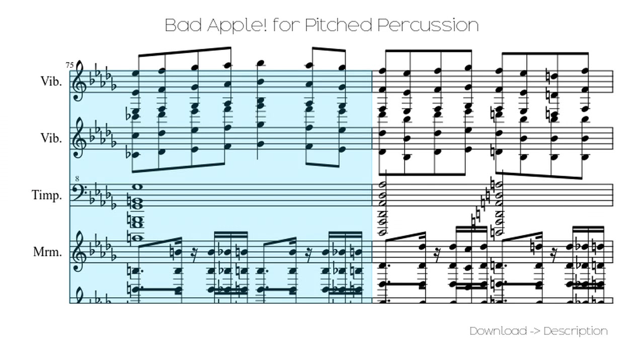 🎶 Bad Apple! For Pitched Percussion 🎸🎸 - YouTube