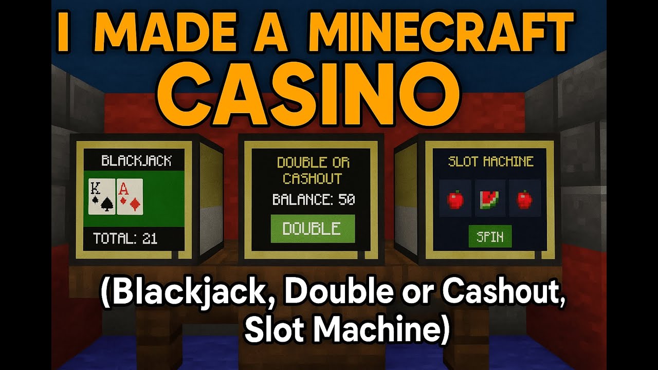Minecraft ♠️Casino♦️ built on ComputerCraft (BlackJack, Double or ...