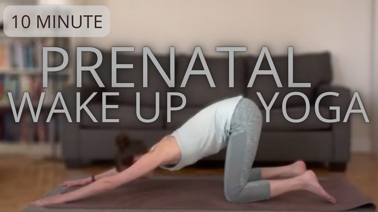 10 Minute Prenatal Wake Up Yoga | Earth Salutations | Yoga With Gena ...