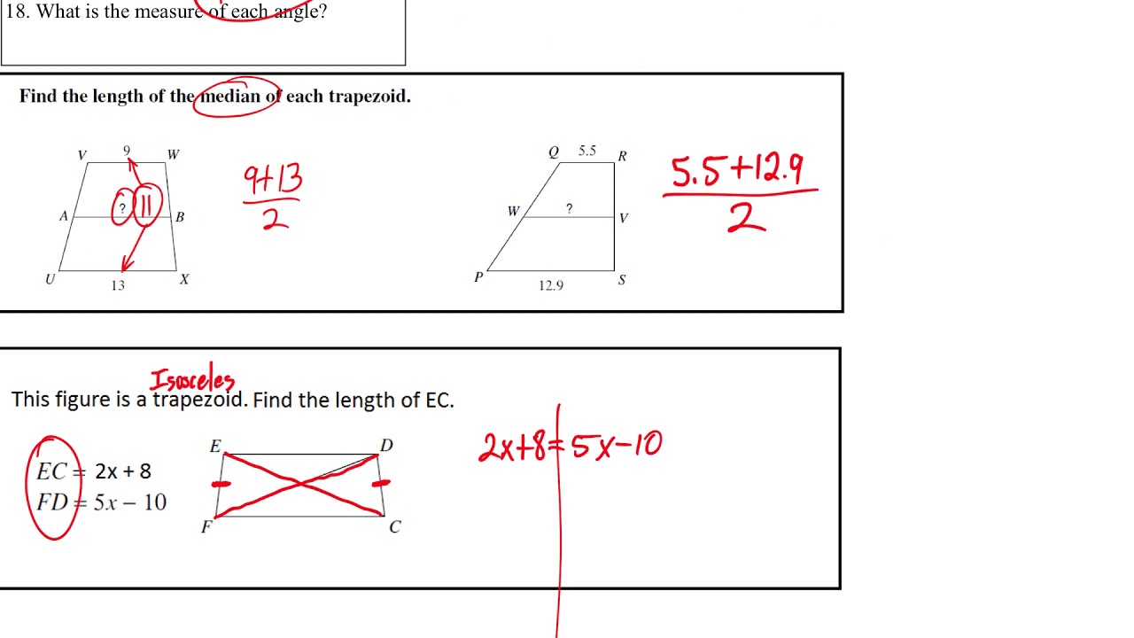 Polygon Quadrilateral Test Review R Monday 2 3 2020 - YouTube