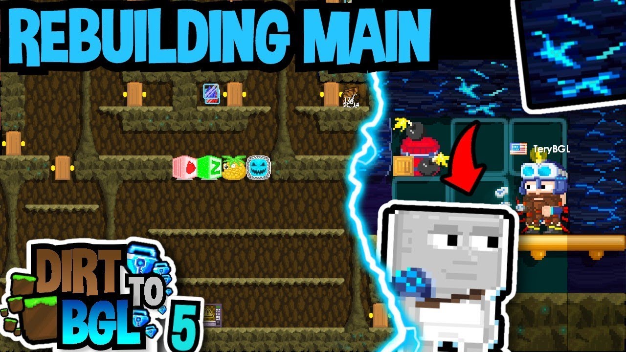 REBUILDING MAIN WORLD + HUNTING DEEP CAVE BLAST | Dirt to BGL #5 ...