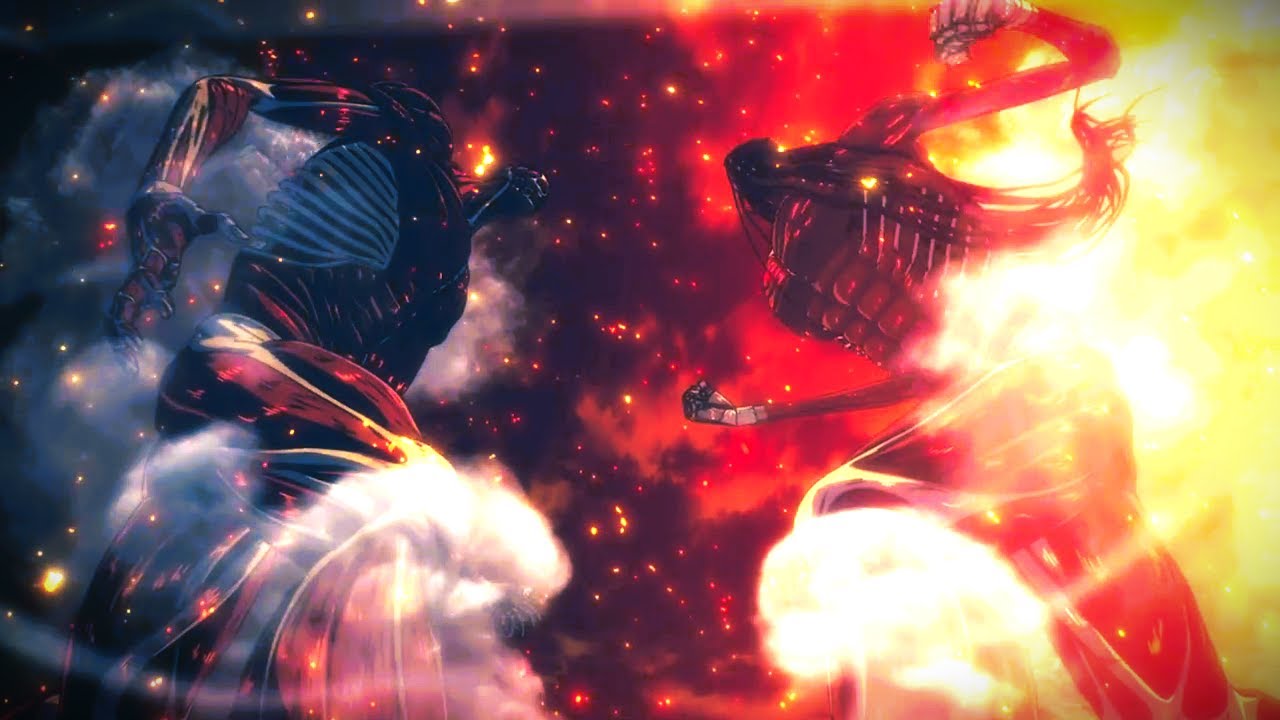 EREN VS ARMIN COLLOSAL TITAN FIGHT , ATTACK ON TITAN - YouTube