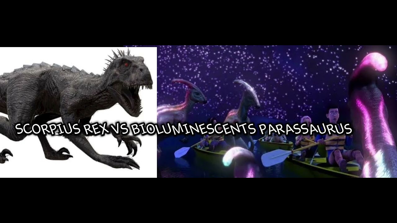 scorpius rex vs camp cretaceous characters - YouTube