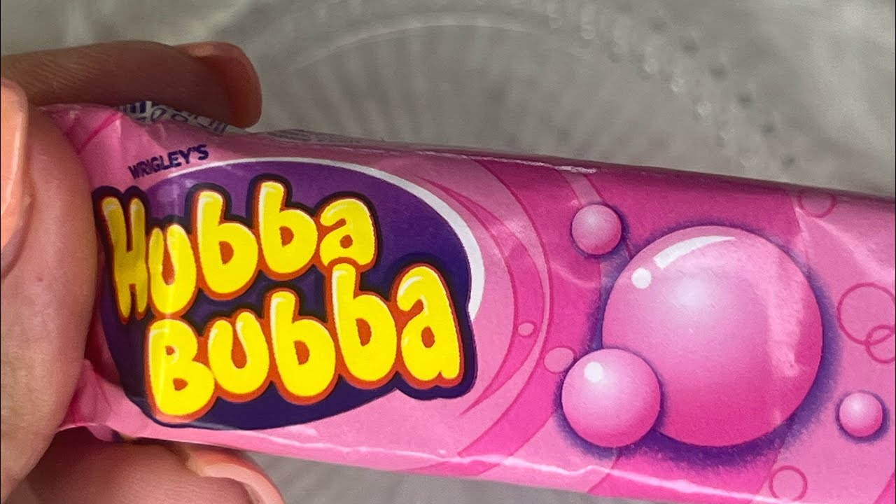 Chewing hubba bubba gum/bubble gum - YouTube