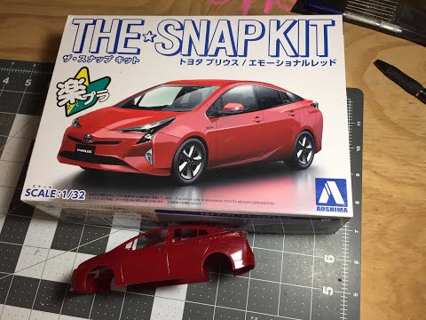 Aoshima 1/32 Scale The Snap Kit Toyota Prius Unboxing
