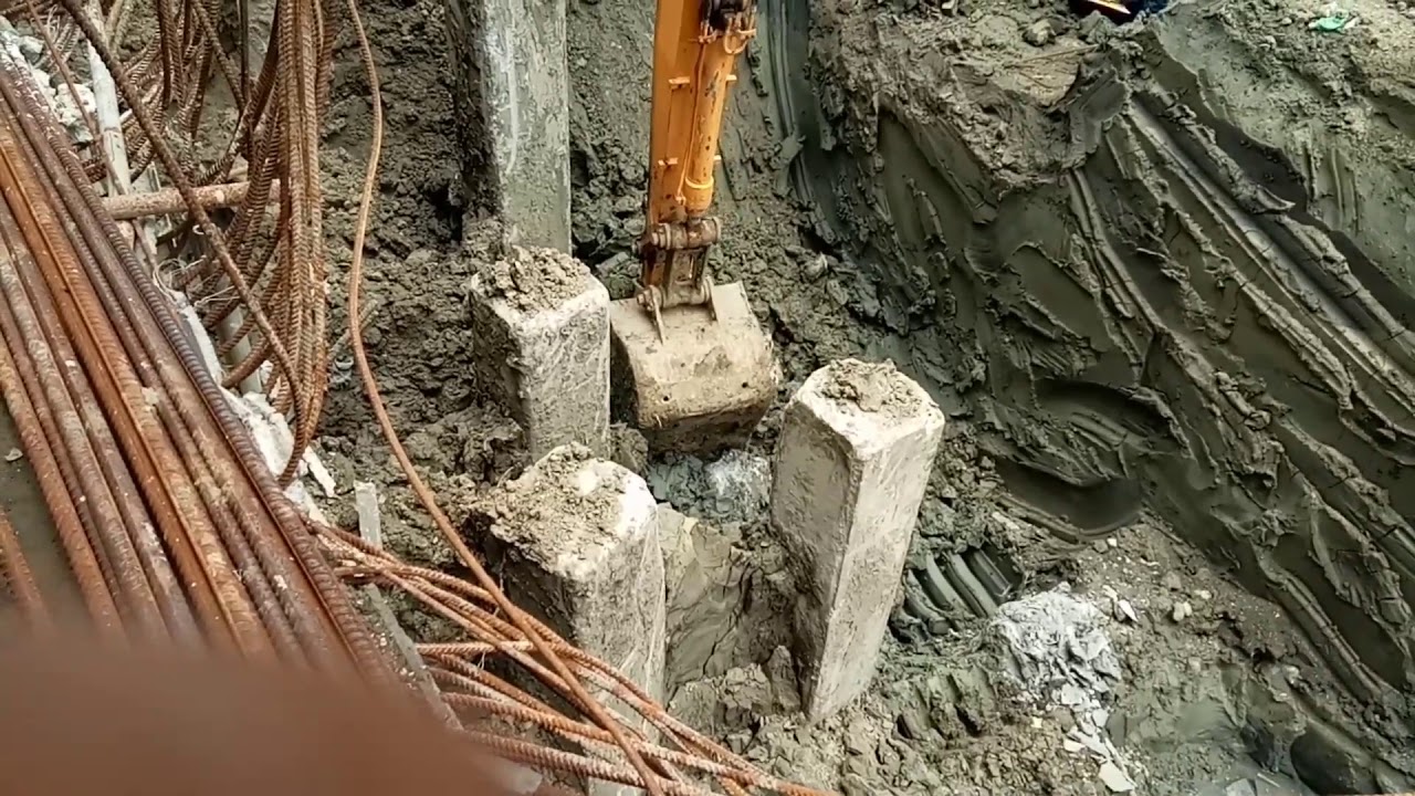 EXCAVATION and PILE CAP HACKING - YouTube