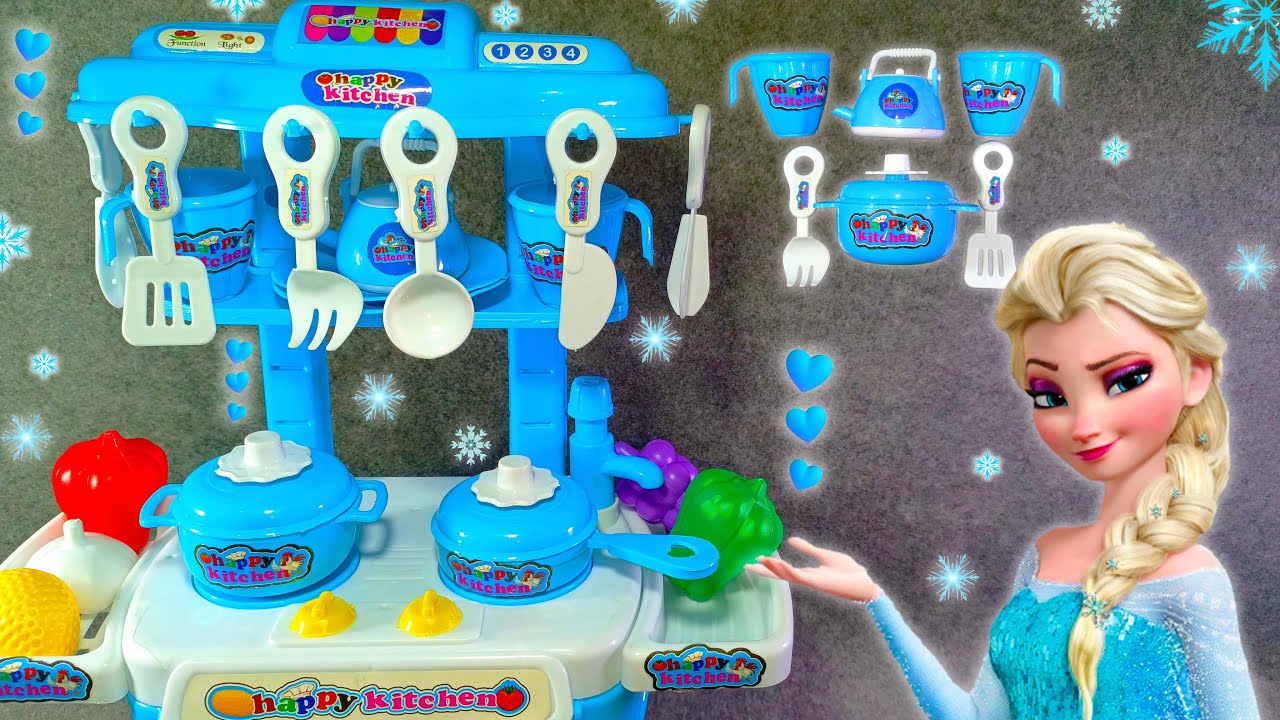 8 Minutes Satisfying with Unboxing FROZEN Elsa Kitchen Playset | Review ...