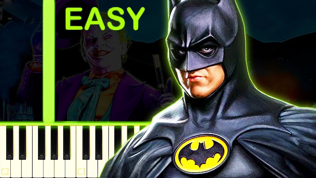 BATMAN 1989 THEME - EASY Piano Tutorial - YouTube