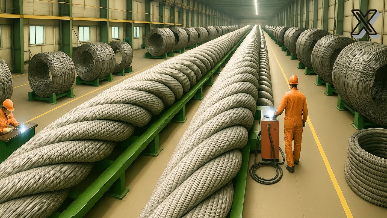 How Giant Steel Cables Are Made Inside Massive Production Lines: Over ...