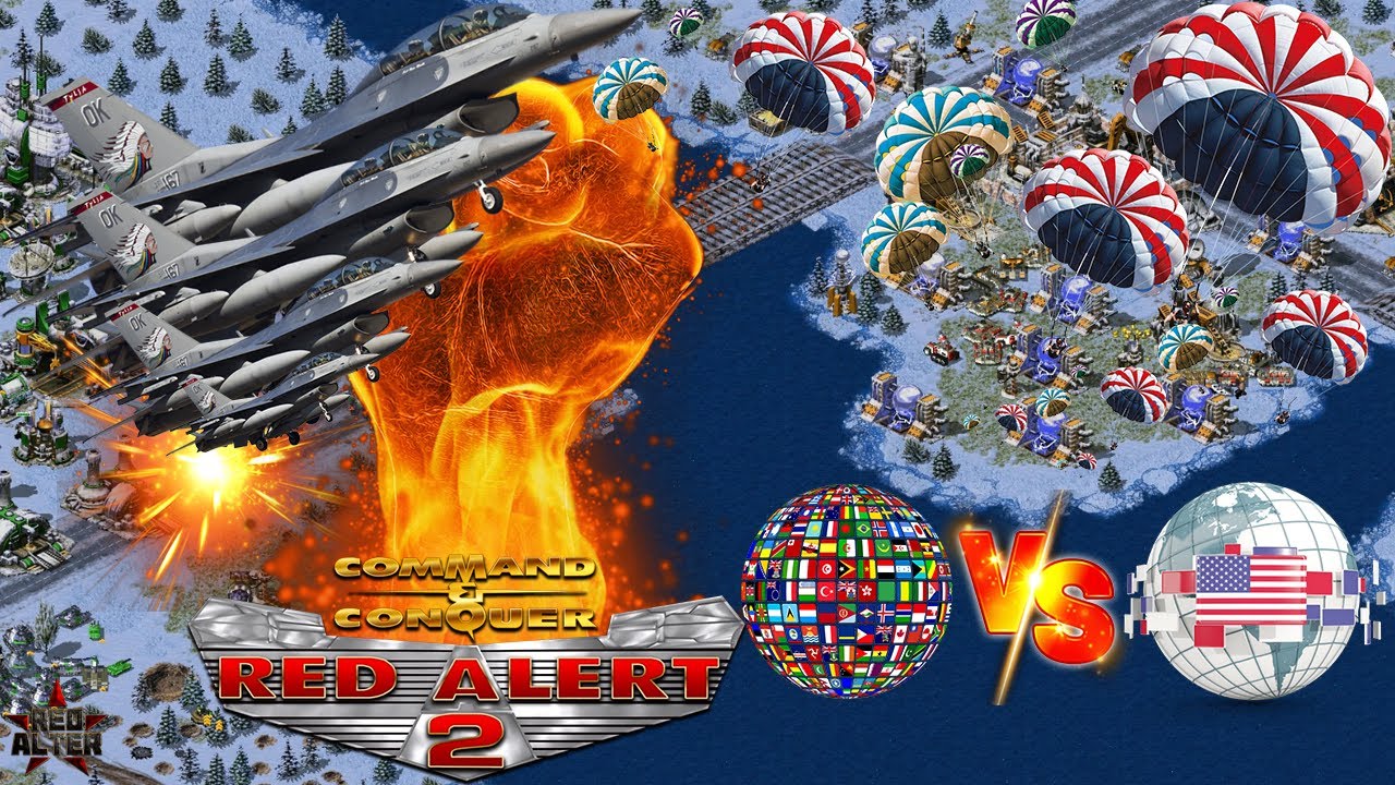 Red Alert 2 - What Happens On A Regular Map With Extra Hard AI? - YouTube