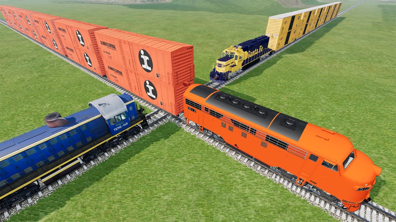 Realistic Train Crashes #35 - Beamng.Drive - YouTube