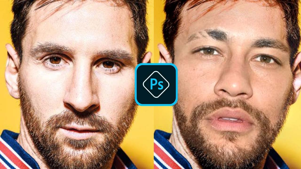 Face replacement in photoshop - YouTube