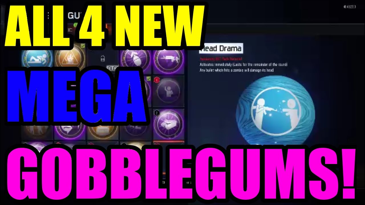Black Ops 3 ZOMBIES All 4 New Mega GobbleGums Names & Abilities! NEW ...