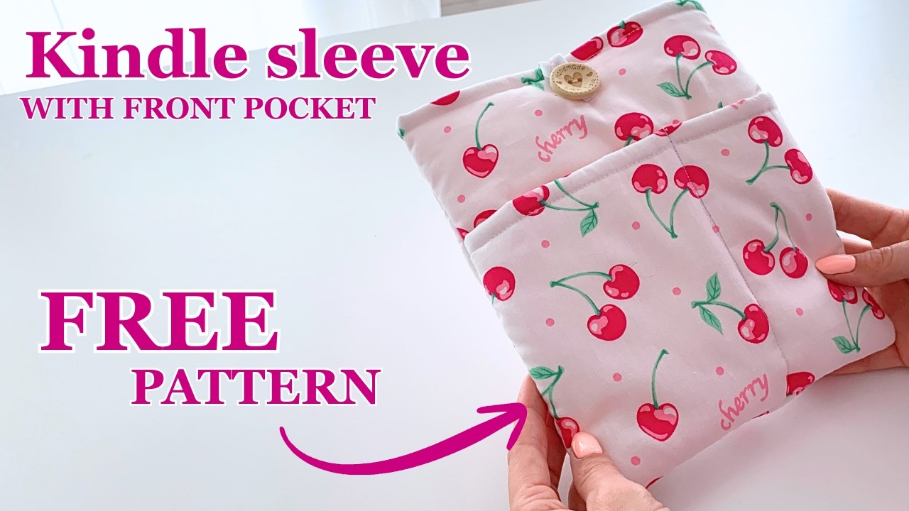 Sew a Cute Kindle Sleeve with a Front Pocket + Free Pattern Download