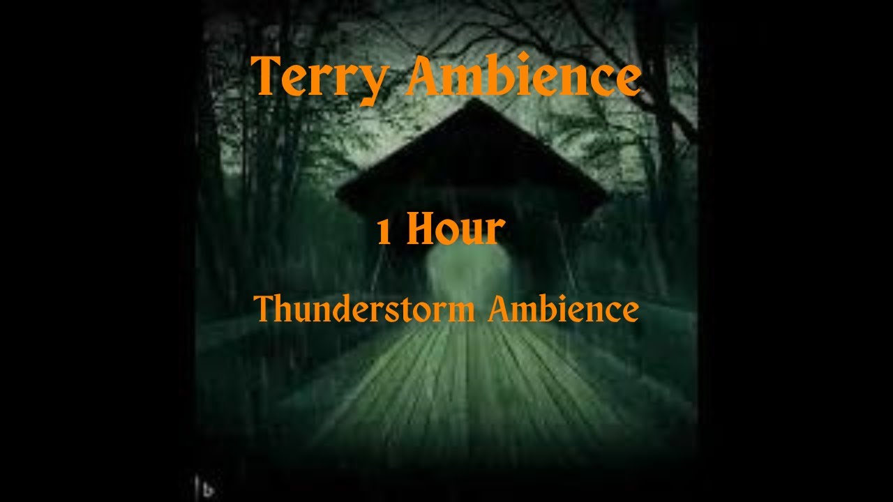 Spooky Covered Bridge Thunderstorm Ambience with flowing stream sounds ...