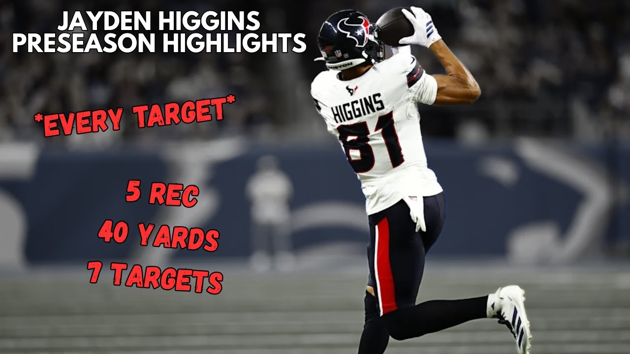 Jayden Higgins Full Preseason Highlights 🔥 2025 Nfl Preseason Youtube