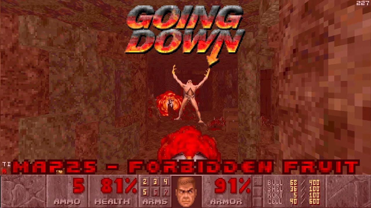 DOOM 2: Going Down - Map25 - Forbidden Fruit - YouTube