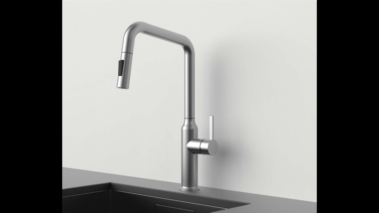 K2083 Inox kitchen faucet with 2 functions. - YouTube