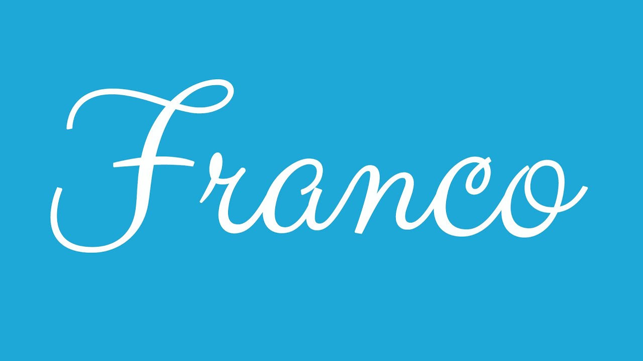 Learn how to Sign the Name Franco Stylishly in Cursive Writing - YouTube