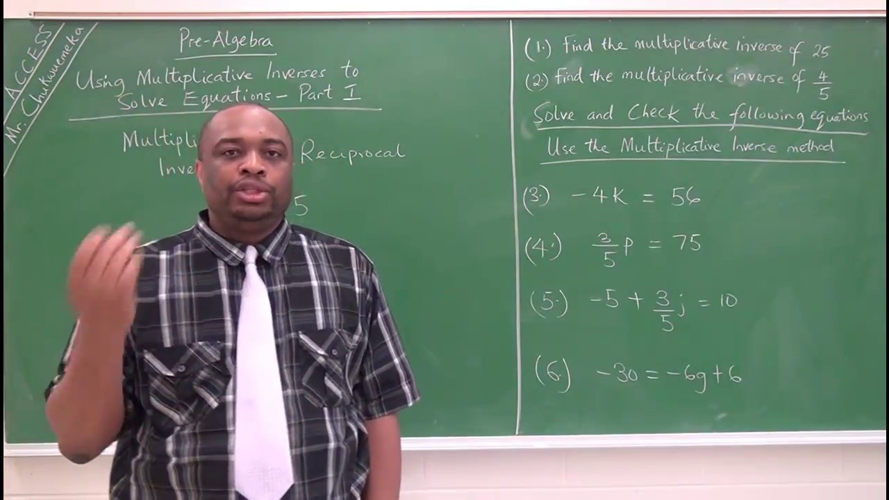Solution of Linear Equations Using Multiplicative Inverse Method - YouTube