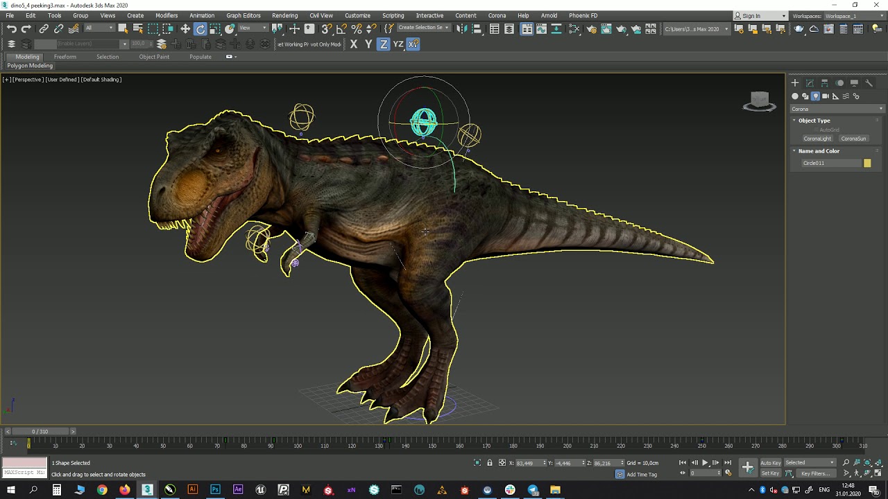 dino1 rig - YouTube